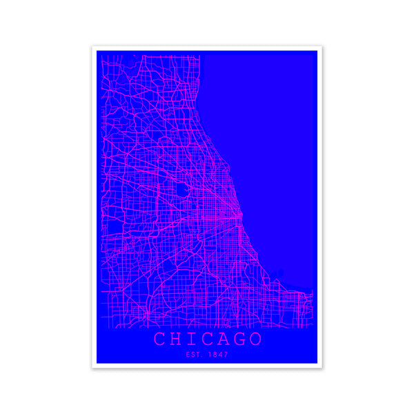 Chicago Pink and Blue - Larger Than Life Prints